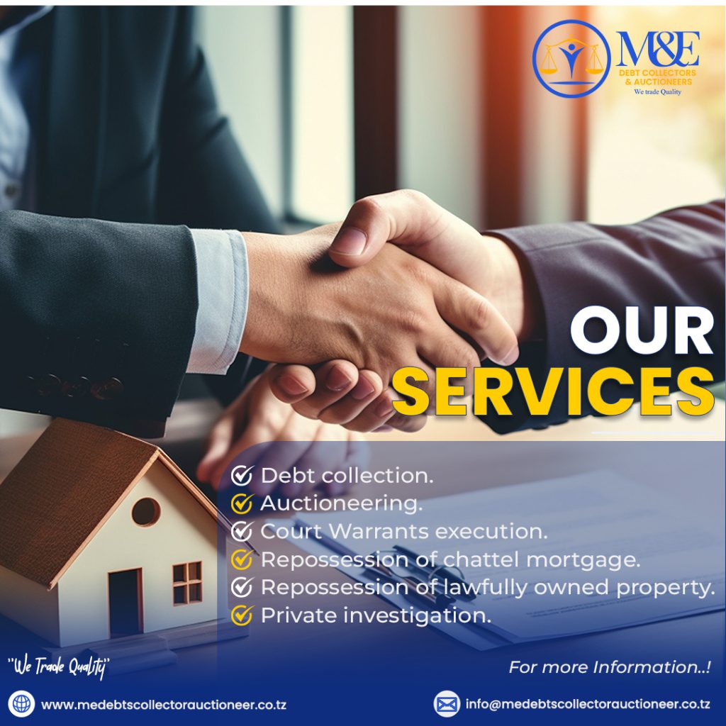 Our Services - M&E DEBT COLLECTORS & AUCTIONEERS